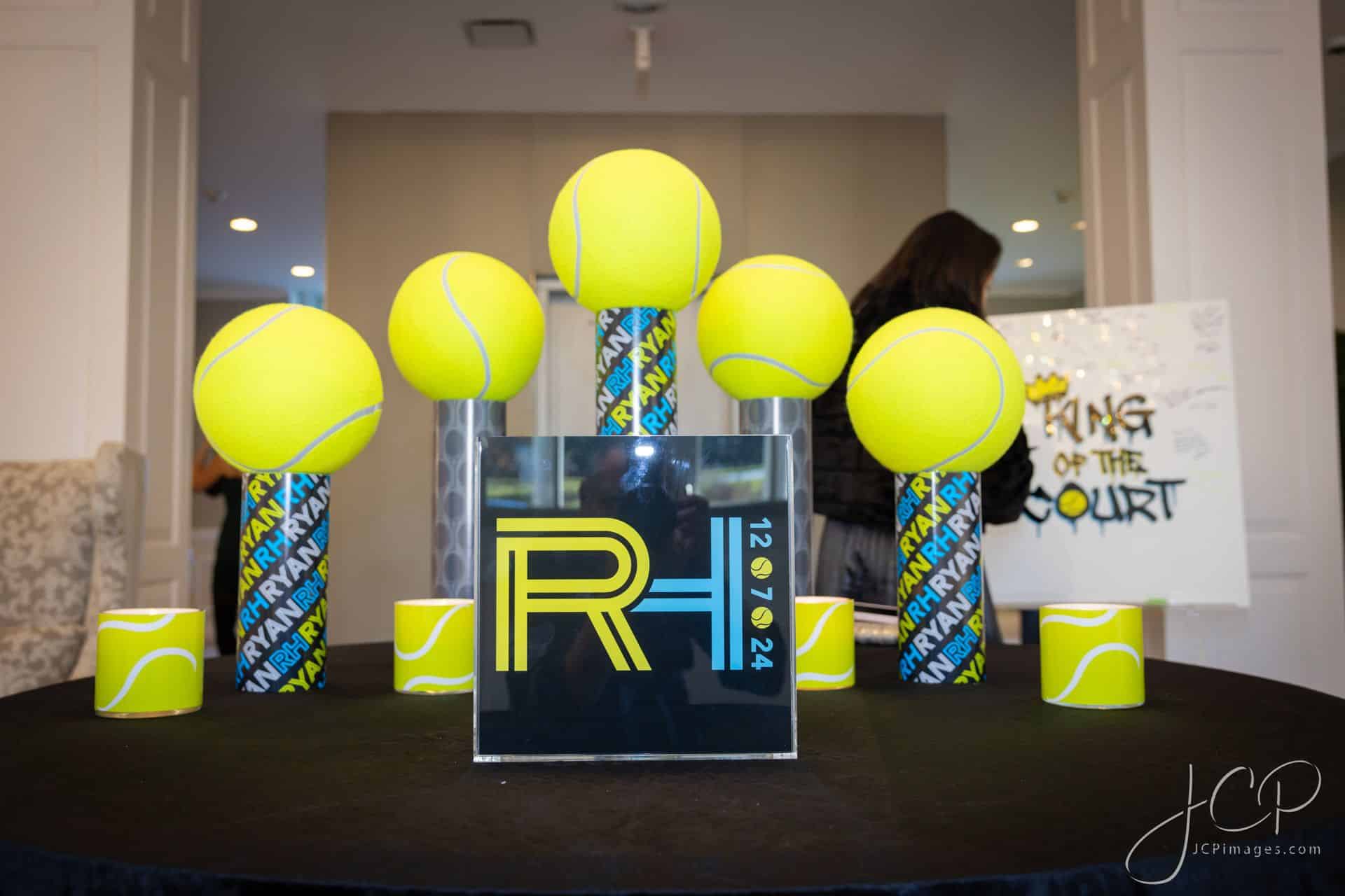 Ryan's Tennis Theme Bar Mitzvah · Balloon Artistry